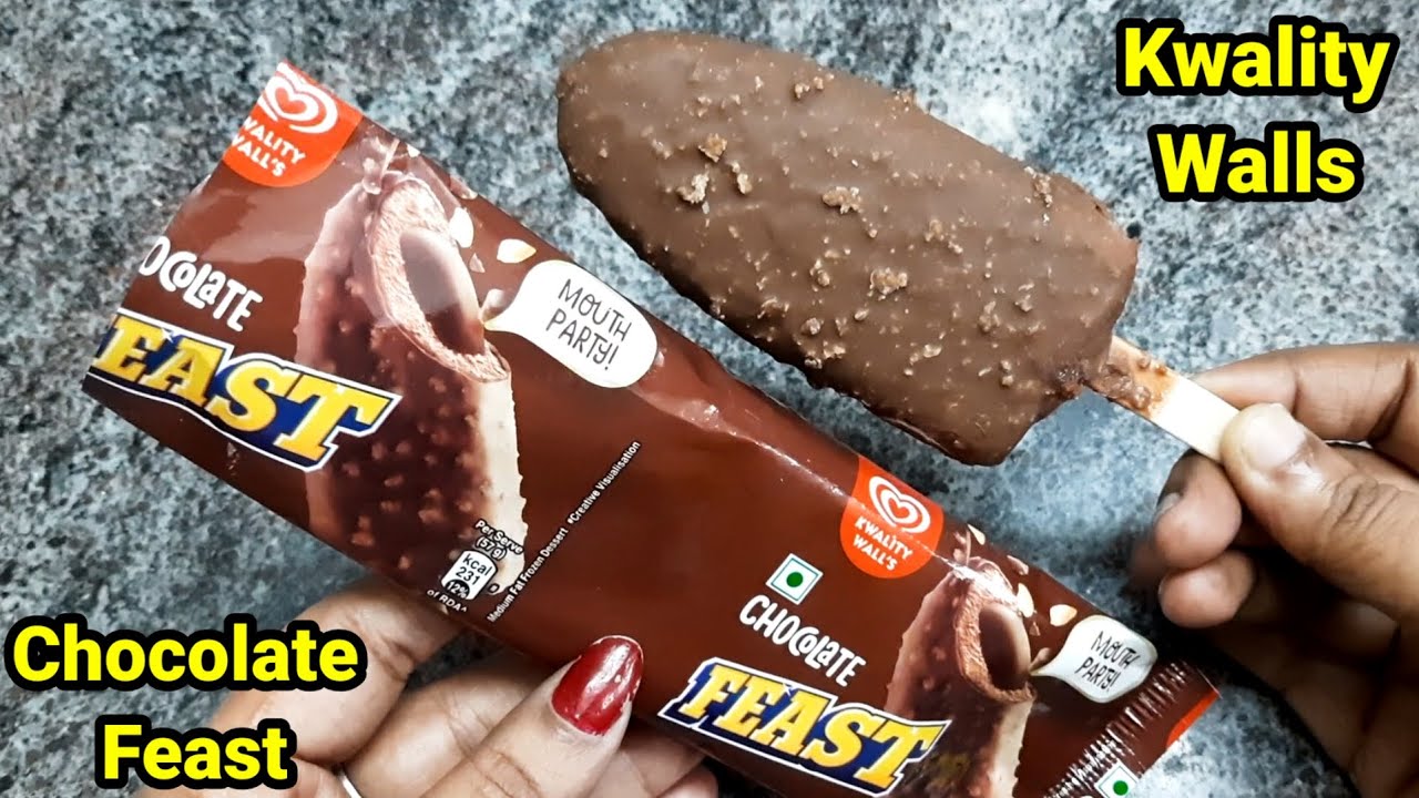 Kwality walls chocolate Feast icecream review|kwality walls|kwality ...