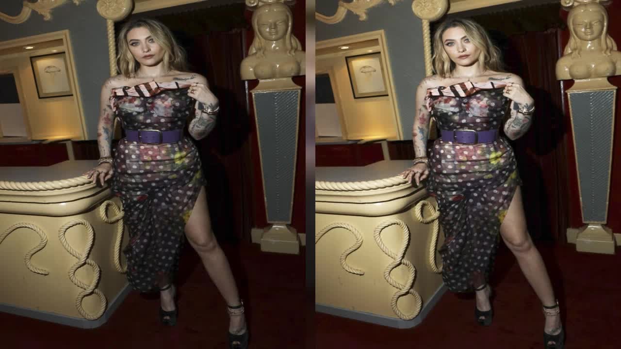 Paris Jackson Rocks Sheer Dress With High Slit To Vivienne Westwood ...