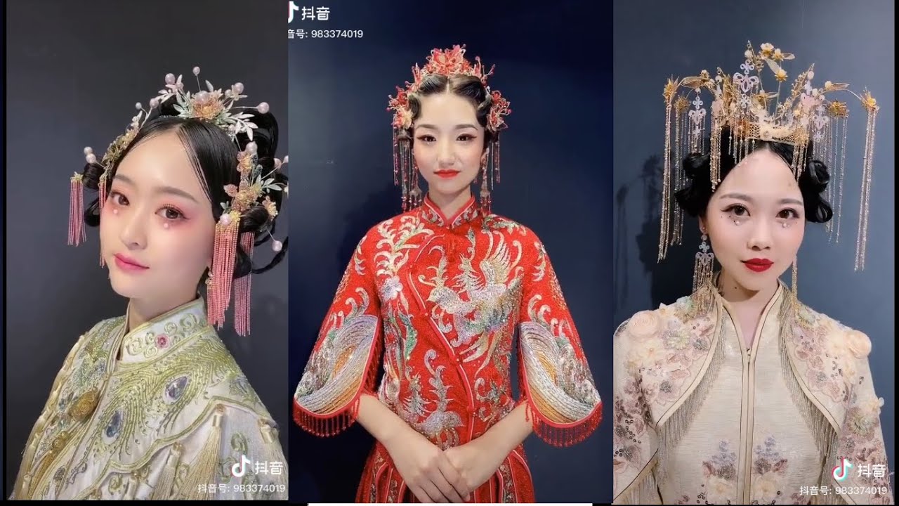 Chinese Traditional Wedding Dress and Hairstyle | Elegant and Beautiful ...