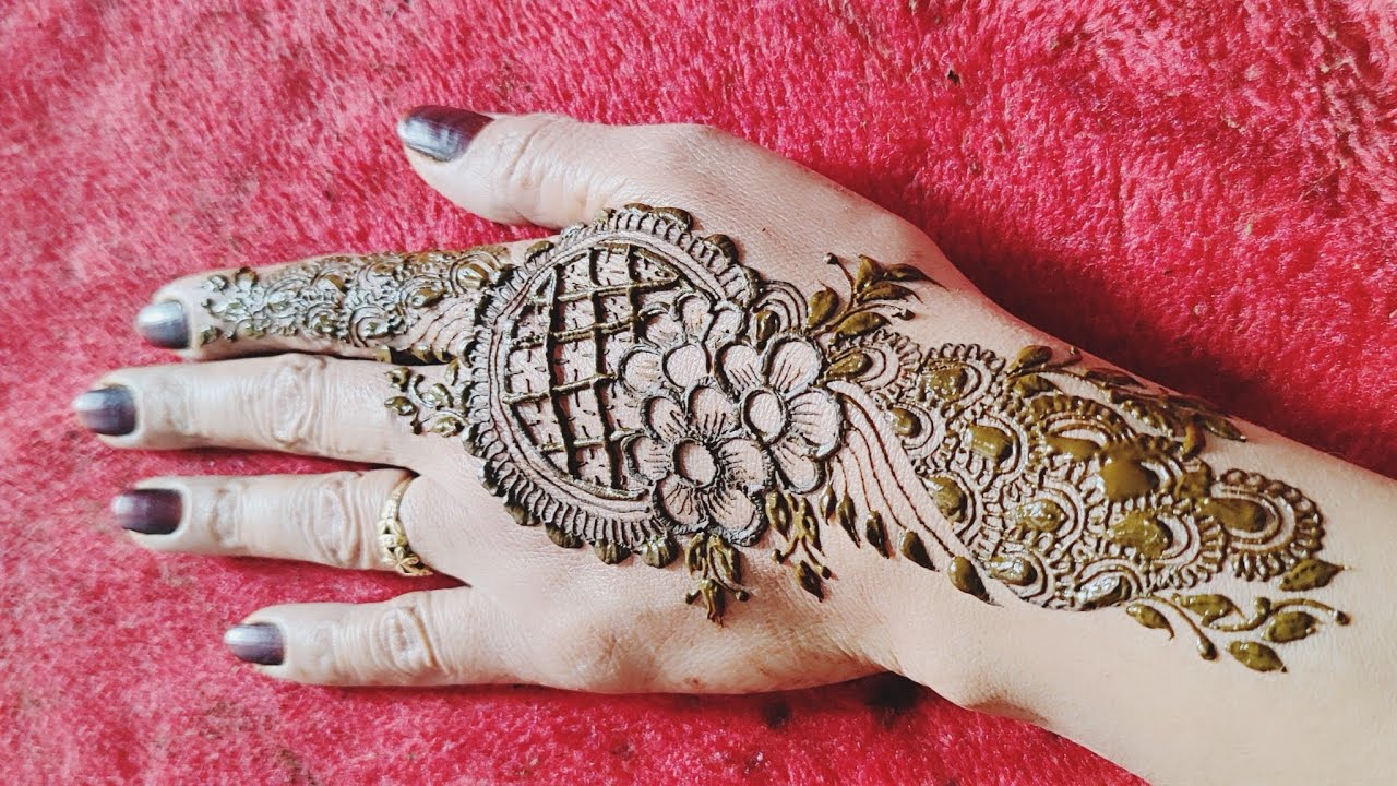 Simple And Cute Mehendi Design || Back Side Mehendi Design || @Zk ...