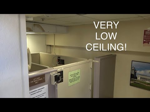 Porch Lift with a VERY LOW CEILING at Psychology Building, TAMU in College Station, TX.