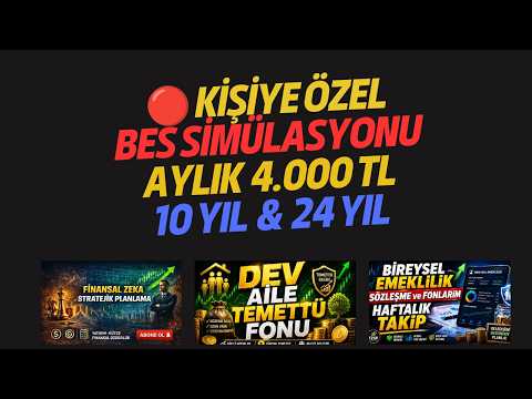 🔴 KİŞİYE ÖZEL BES SİMÜLASYONU | Aylık 4.000 TL ile 10 Yıl ve 24 Yıl Sonra Ne Kadar Birikir?