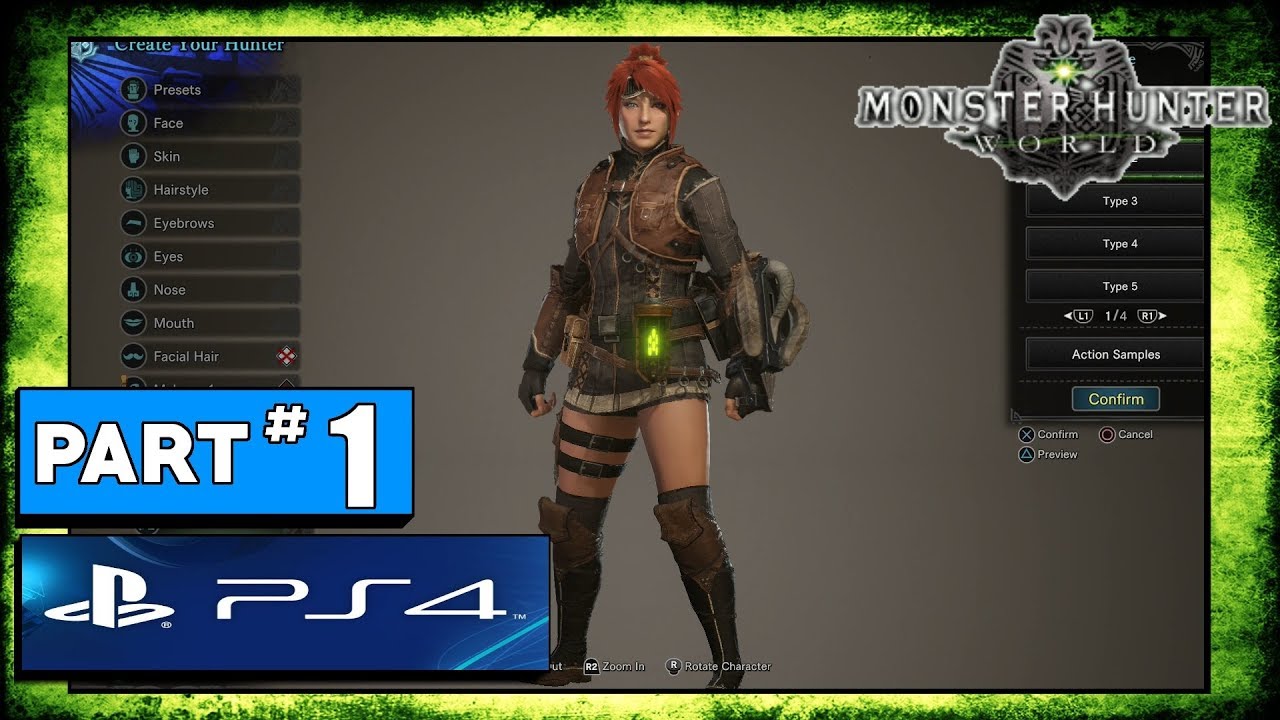 Monster Hunter World Playthrough Part 1: Character Creation and The ...