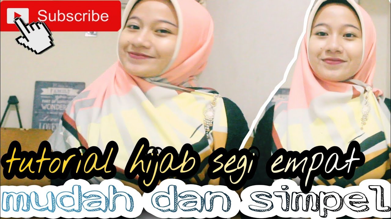 TUTORIAL HIJAB SEGI 4 SIMPEL - YouTube