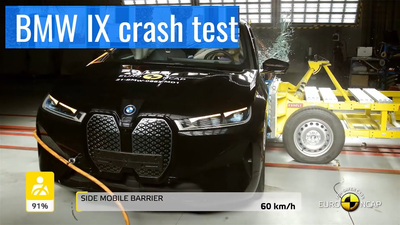 BMW iX Crash test Euro NCAP - YouTube
