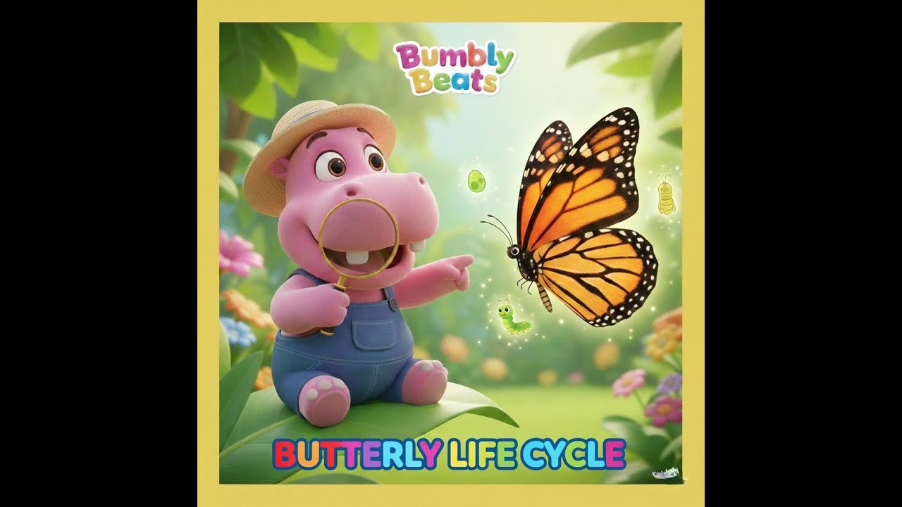 The Butterfly Life Cycle Song for Kids 🦋 | Educational Nursery Rhymes ...