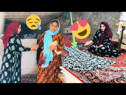 Sewing tribal clothes for living expenses. Marzieh's bitter words about herself🥺