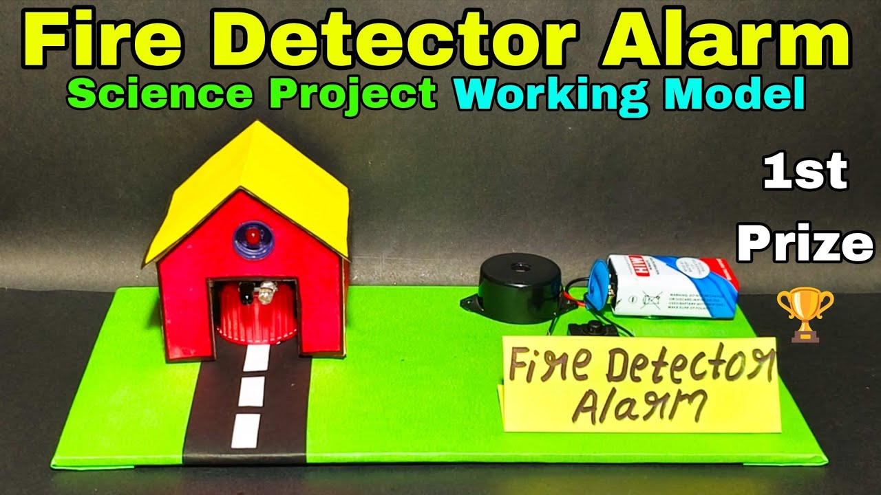 How to make fire detector alarm science project working model - YouTube