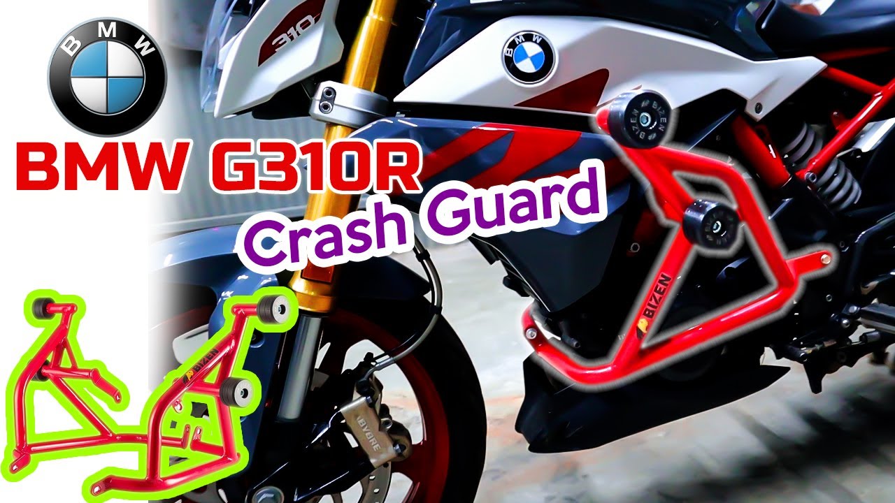BMW G310R NEW CRASH GUARD || BIZEN || HAND GUARD || RE CONTINENTAL GT ...