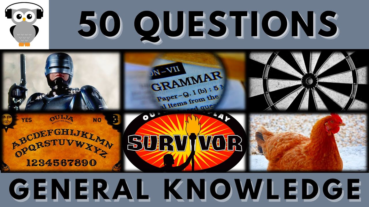 General Knowledge Quiz Trivia #96 | RoboCop, Grammar, Dartboard, Ouija ...