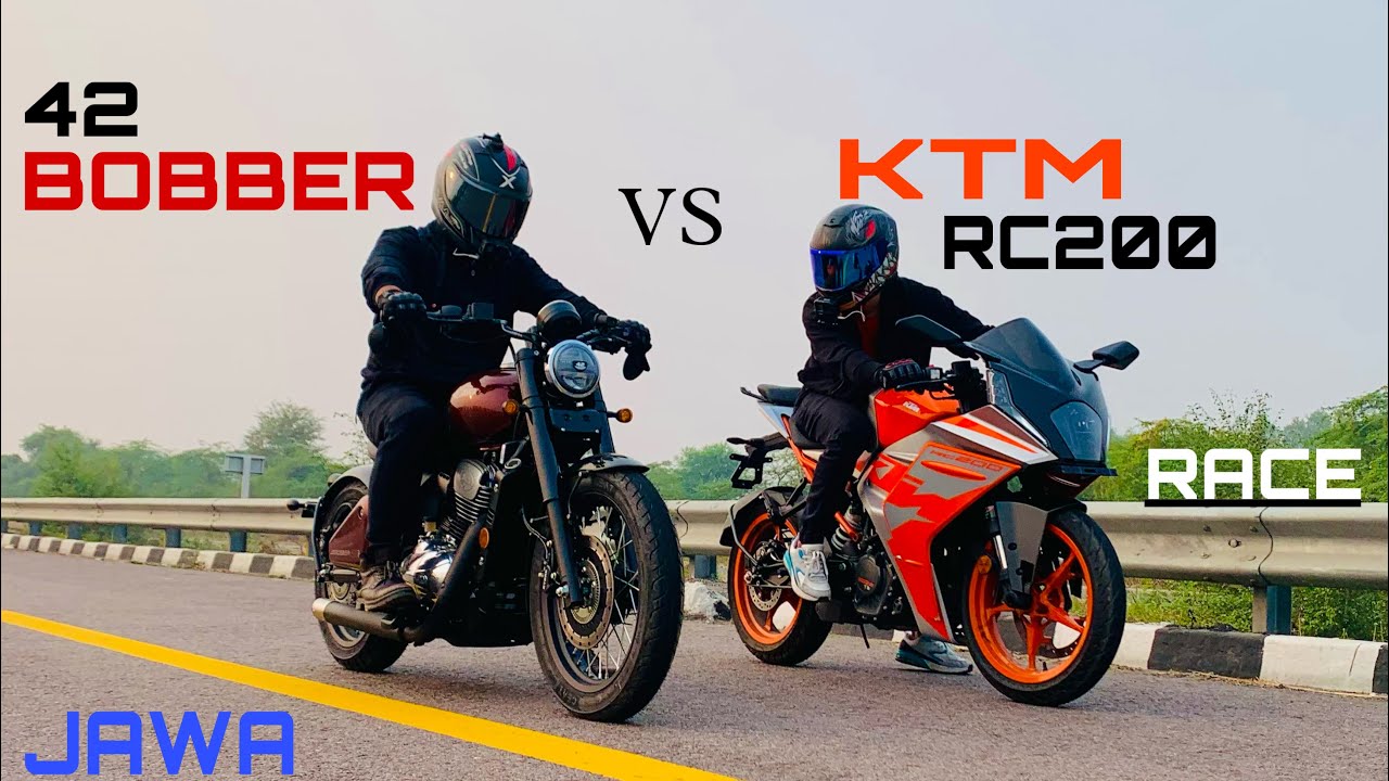 JAWA 42 BOBBER vs KTM RC200 🔥| long race | amazing results 😍 - YouTube