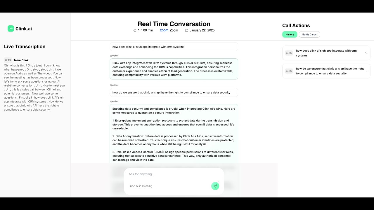 Clink AI's Real-time Technical Support on sales calls - YouTube