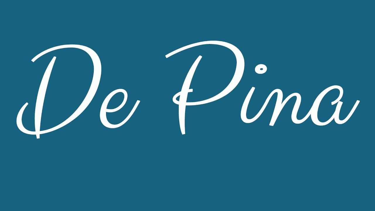 De Pina English Cursive Handwriting Tutorial - YouTube