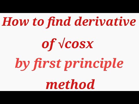 Derivative by first principle method - YouTube