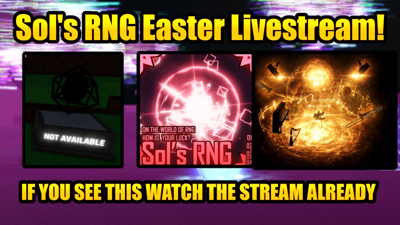 Sol's RNG Live FINDING EVERY EGG IN THE EASTER UPDATE!! - YouTube