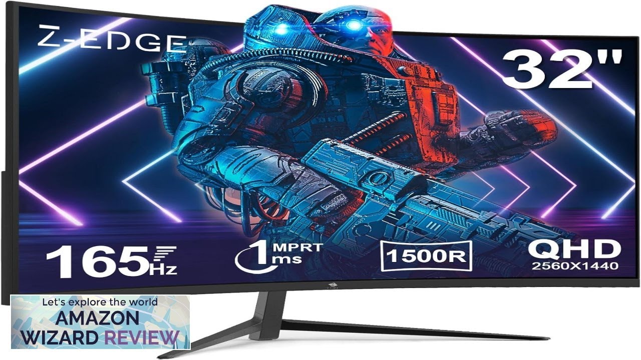 Z-Edge 32 inch Curved Gaming Monitor 16:9 QHD 2K 2560x1440 165/144Hz ...