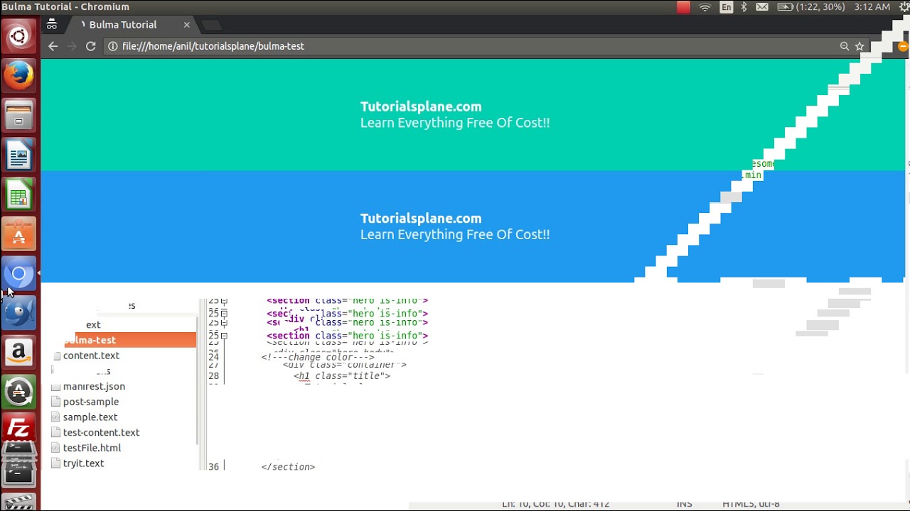 Bulma hero banner - YouTube