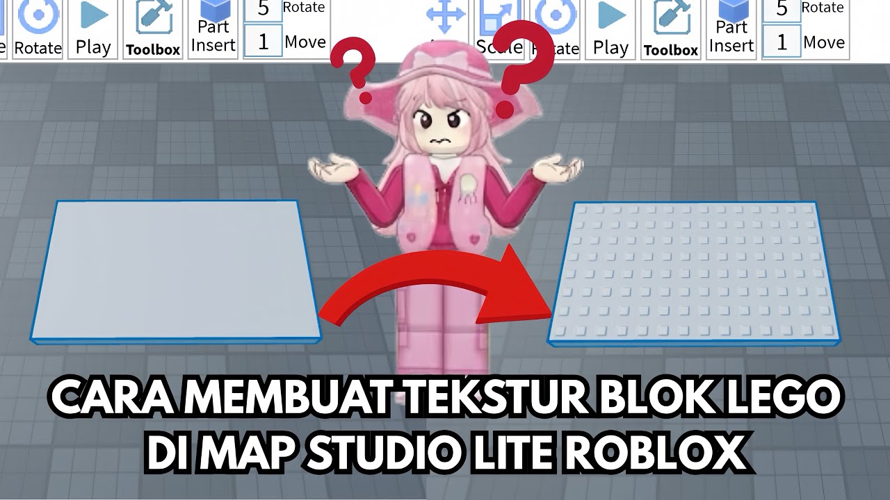 CARA UBAH TEKSTUR BLOCK DI MAP STUDIO LITE ROBLOX MENJADI LEGO ATAU ...