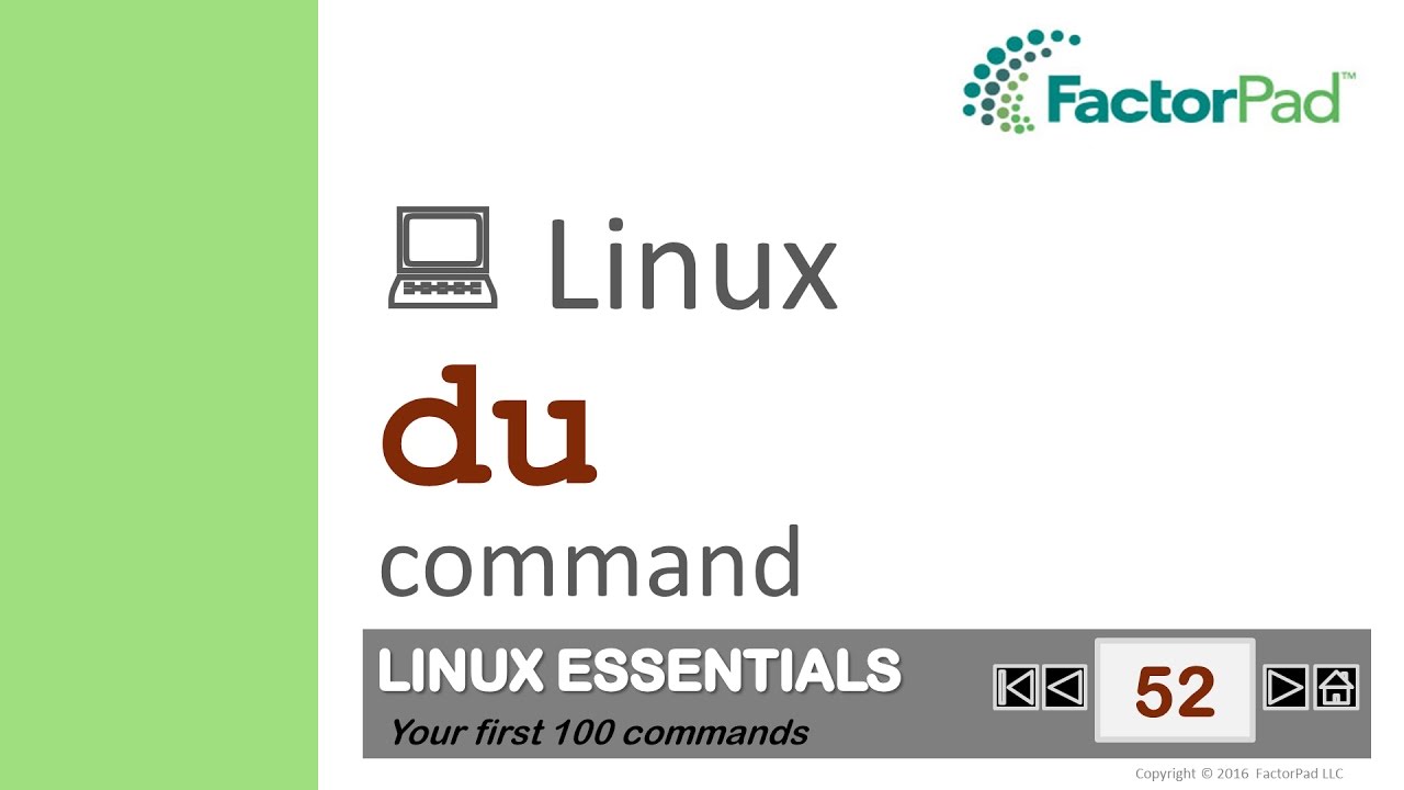 Linux Du Command Summary With Examples Youtube