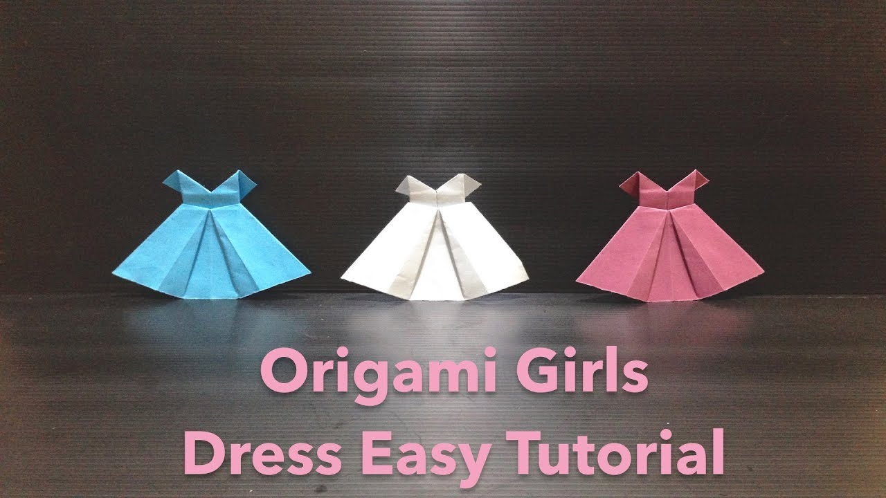 Origami Dress Easy - How to Make paper dress Tutorial - DIY Paper ...