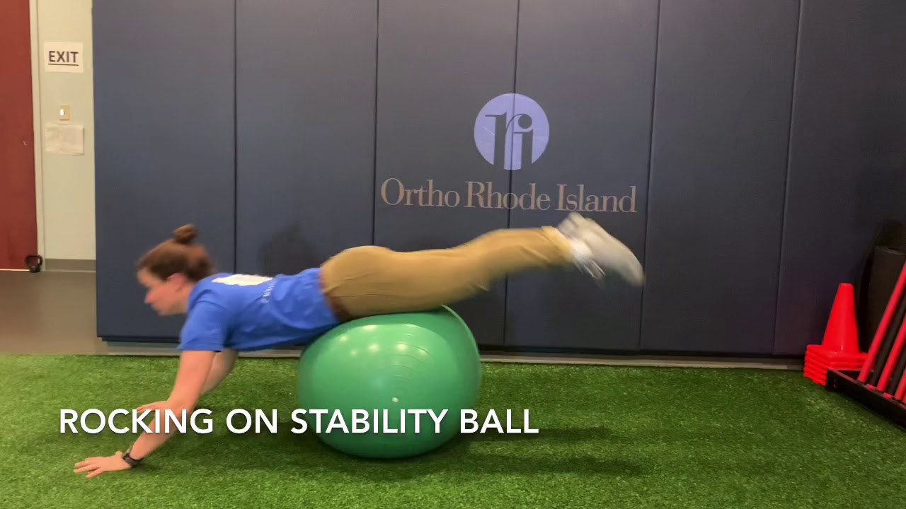 Rocking On Stability Ball - YouTube