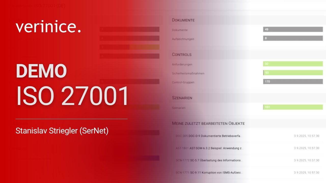 verinice-Demo: ISMS nach ISO 27001 mit der neuen verinice-Generation ...