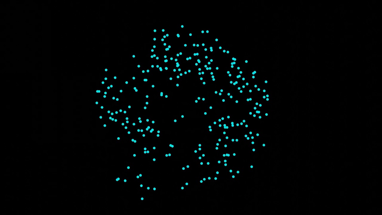 Blue particle animation - YouTube