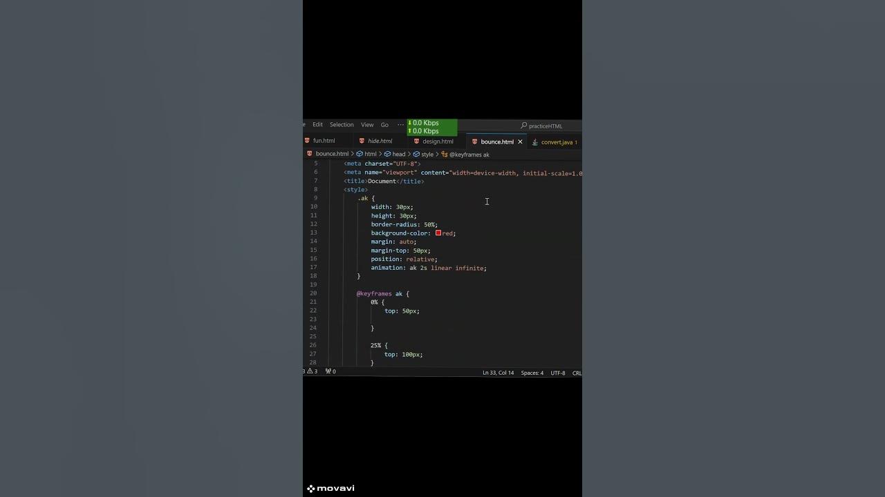 bouncing boll in HTML and CSS//shorts - YouTube