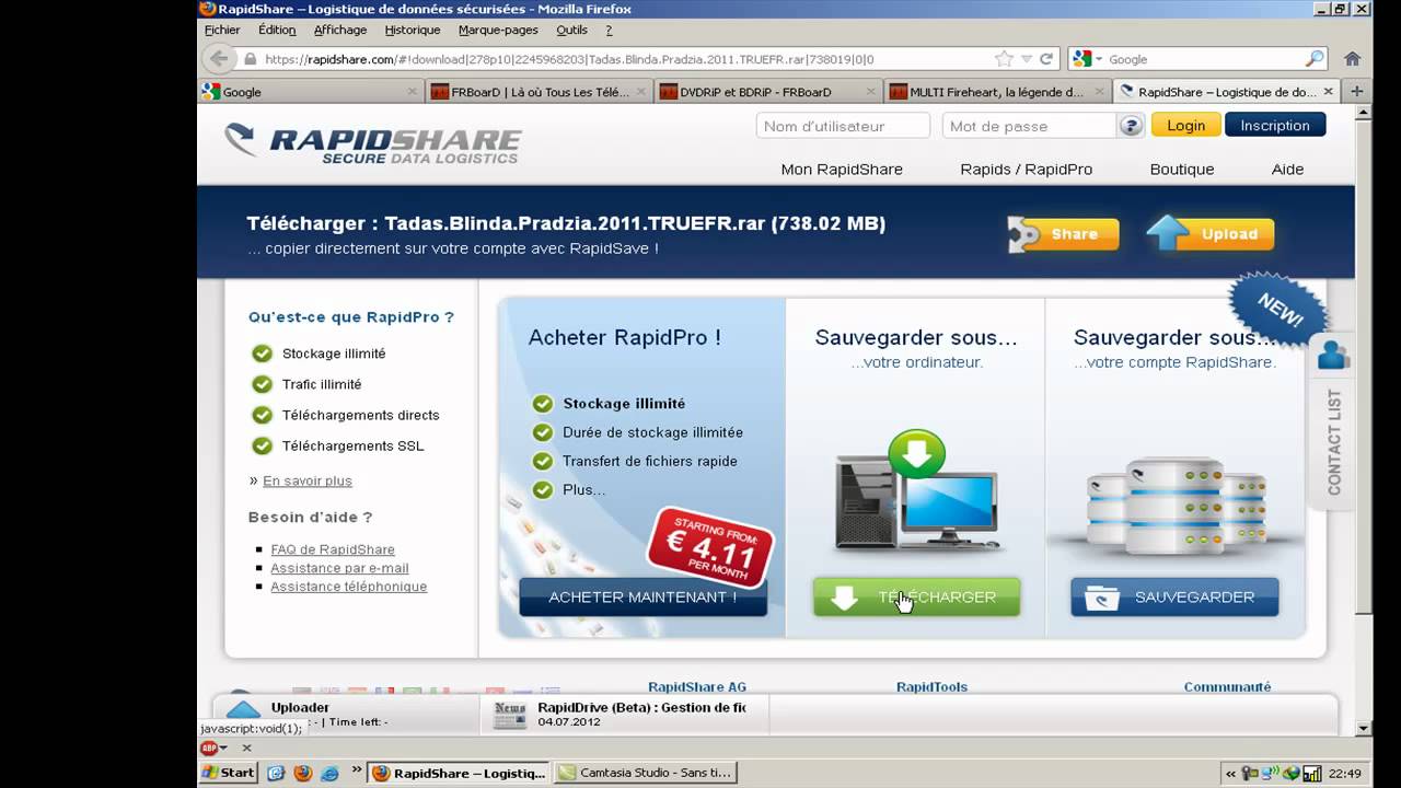Comment telecharger surRapidshare FRBoarD com - YouTube
