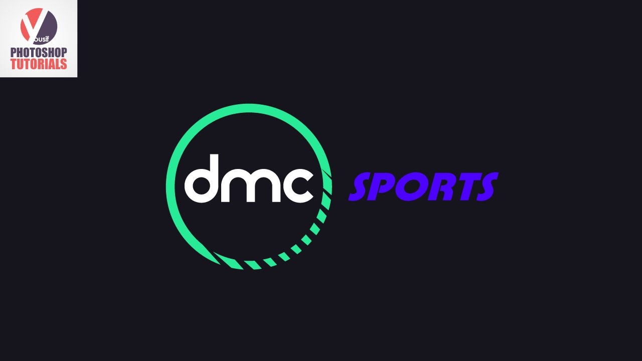 طريقة عمل شعار قناة DMC Sports بالاليستريتور بسهولة - YouTube