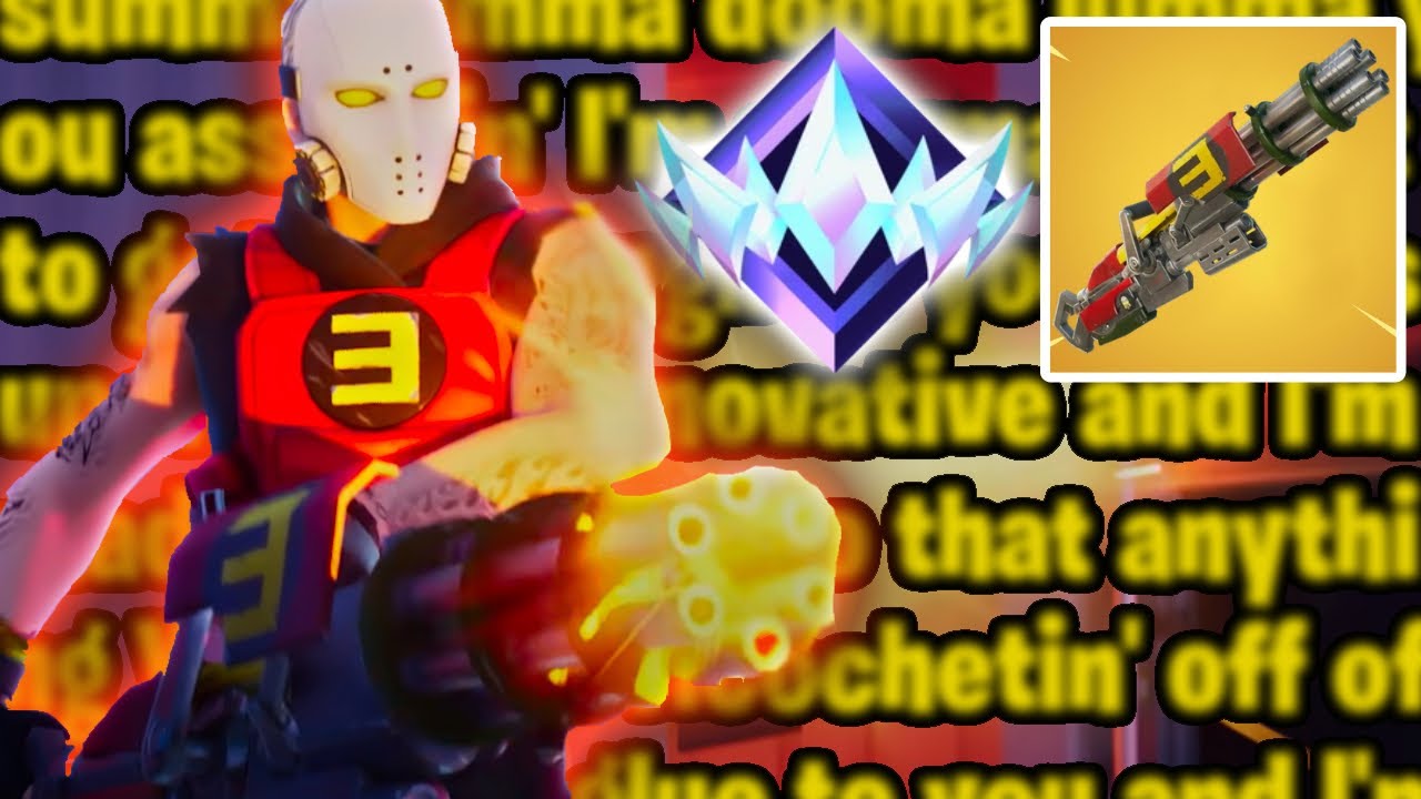 Getting UNREAL Rank with the RAP GOD MINIGUN in Fortnite REMIX! - YouTube