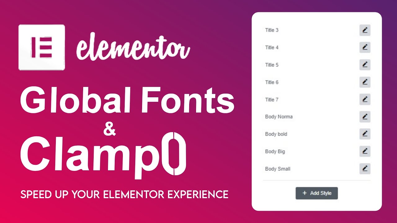 Elementor Golabl Fonts and Clamp Calculation | Speed up your Elementor ...