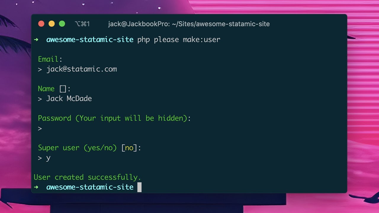Creating your First User - YouTube