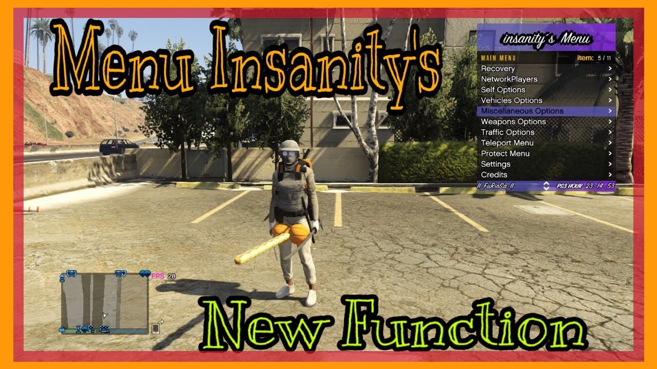 GTA5 - PS3 / INSANITY´S MENU ( SCRIPT ) ERROS CORRIGIDOS ATUALIZADO ADD ...