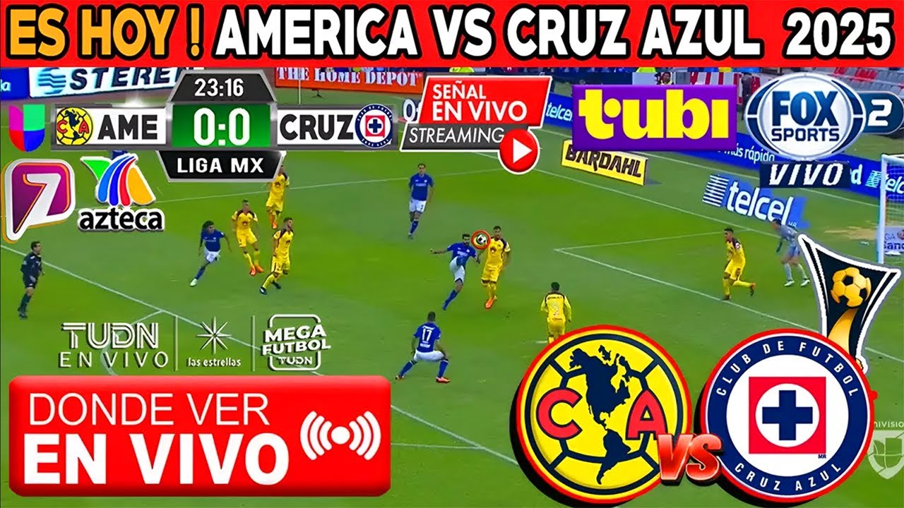 🔴 Cruz Azul vs America En vivo | Tubi tv | Concachampion 4tos Final ...