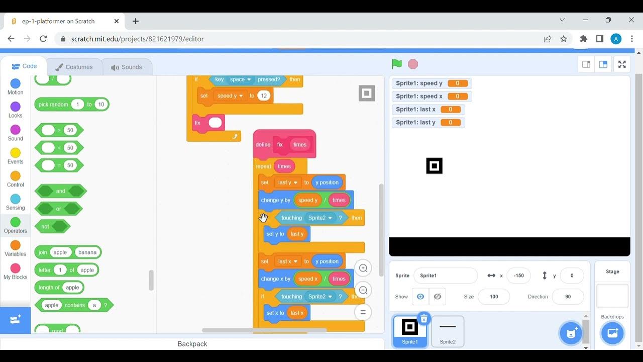 Platformer on Scratch episode 1 the basics - YouTube