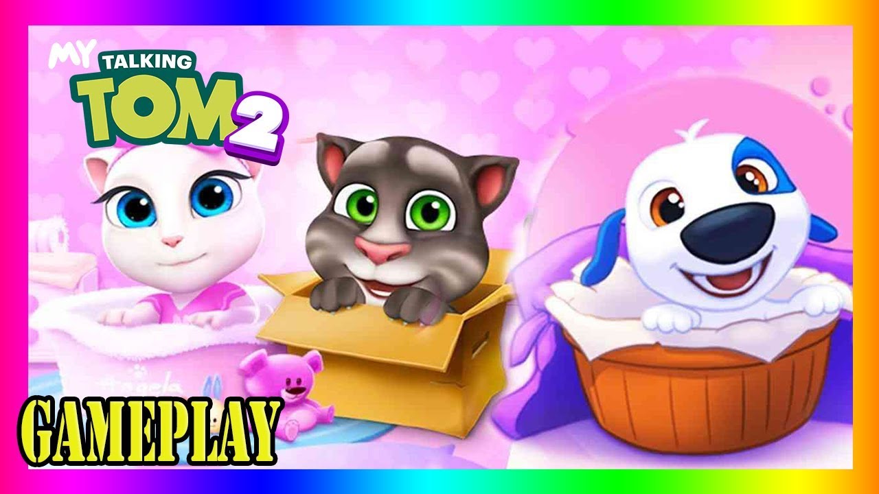 My talking tom 2 cat tom and friends playing game - YouTube