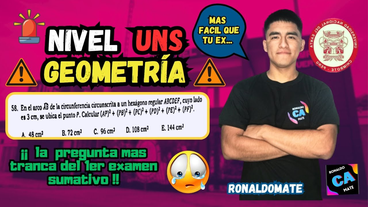 🔴 EL PROBLEMA MÁS DIFÍCIL DEL # 1ER EXAMEN SUMATIVO 2024 II ⚡ !TEOREMA ...