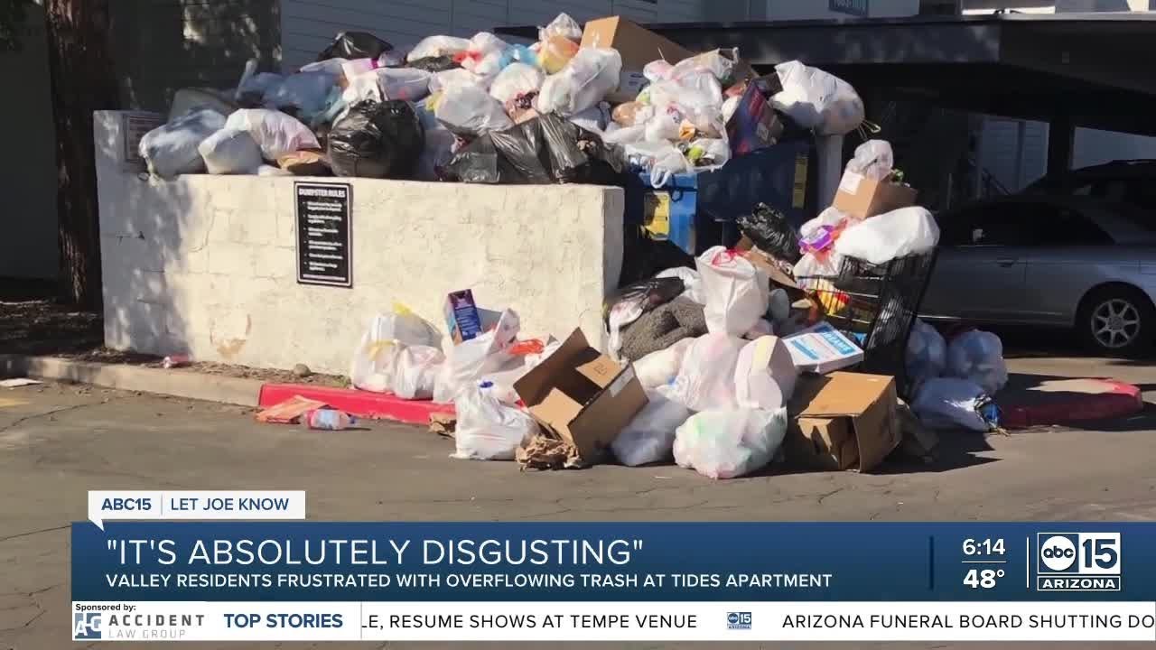 Some Valley residents frustrated by overflow trash at apartment complex - YouTube