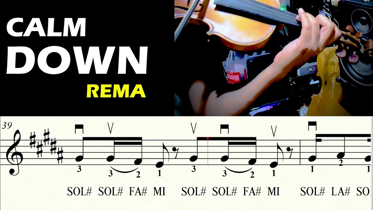 CALM DOWN -REMA- SELENA GOMEZ- PARTITURA VIOLIN CON NOTAS fáciles de ... CALM DOWN -REMA- SELENA GOMEZ- PARTITURA VIOLIN CON NOTAS fáciles de ...