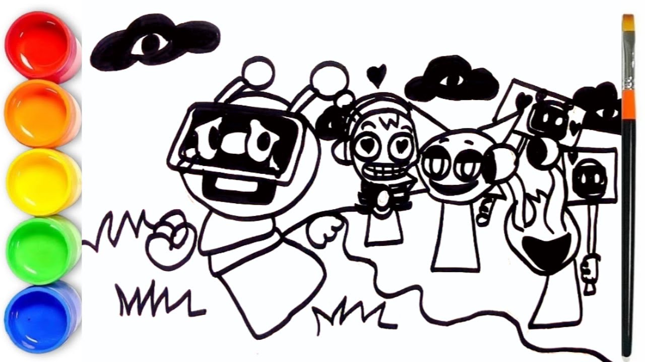 Incredibox Sprunki | How to draw FUN BOT Incredibox Sprunki | Fun Bot ...