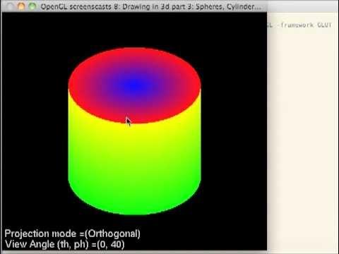 OpenGL Tutorial | OpenGL Screencast Video 8: Drawing in 3d part 3: Spheres, Cylinders, and Cones ...