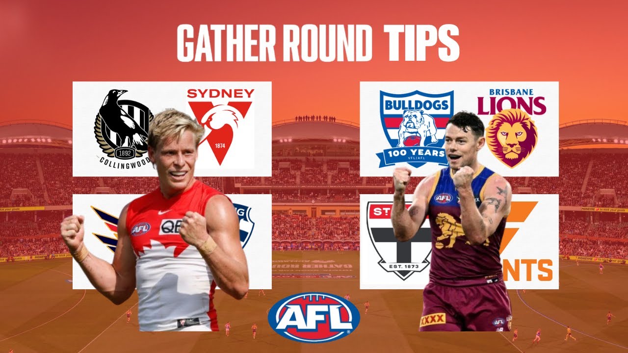 GATHER ROUND (Round 5) AFL Tips + Margin Comp 2025 - YouTube