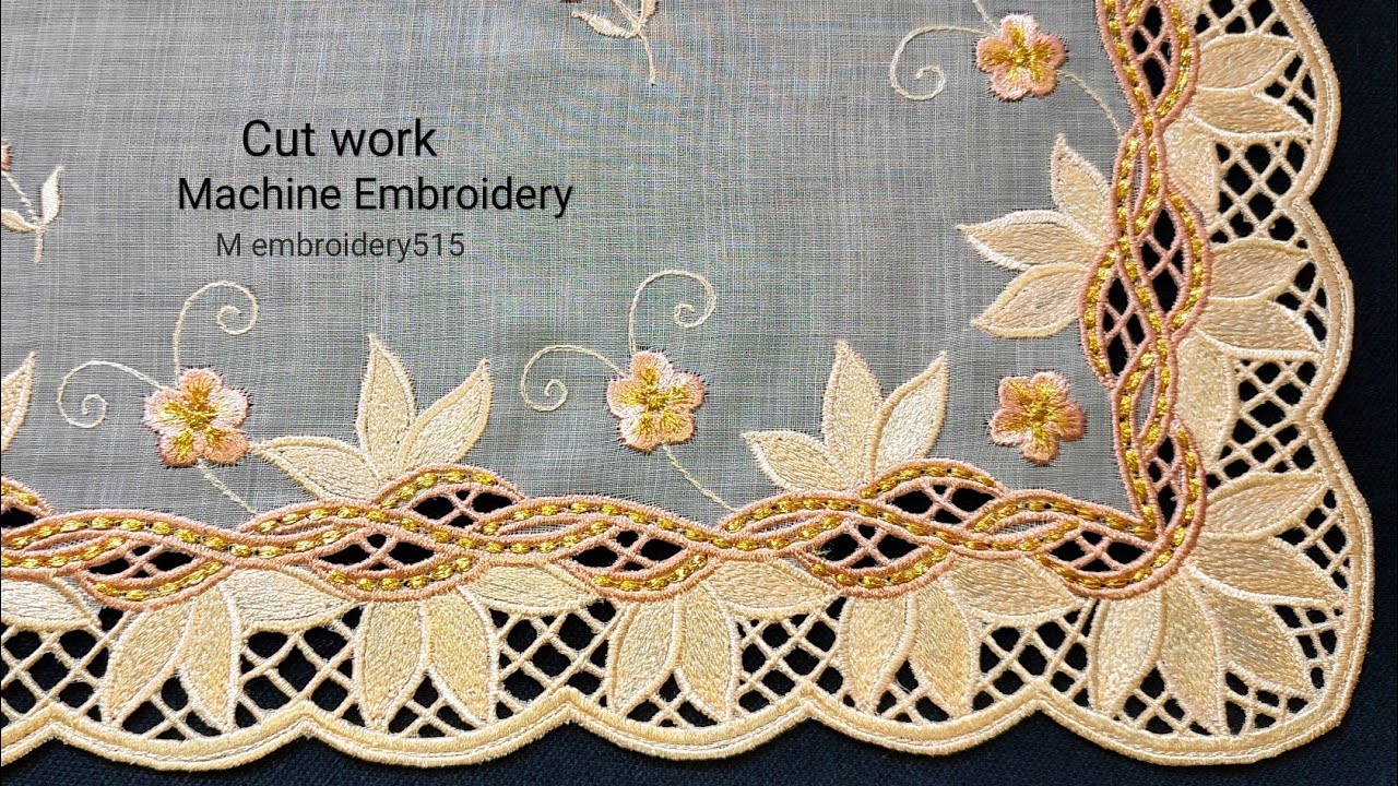 Embroidery Cut work Border Design Machine embroidery industrial zigzag ...