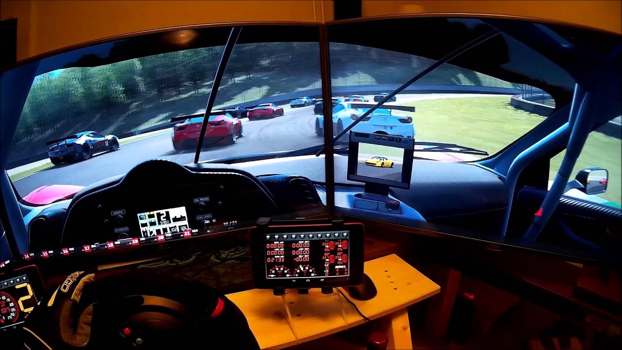 DIY Sim Racing rig as of 2016-02-12 - YouTube