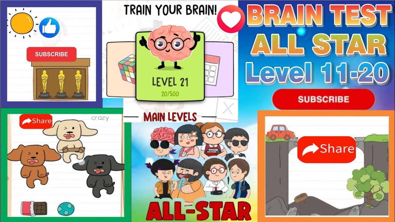 Brain Test All Star Level 11-20 Complete - YouTube
