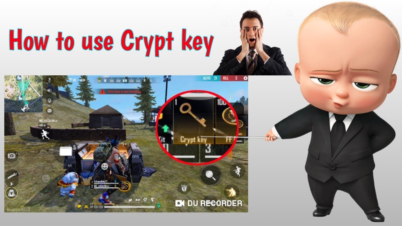 crypt key how to use ||Free fire New update ||BOSS FB72 GAMING - YouTube
