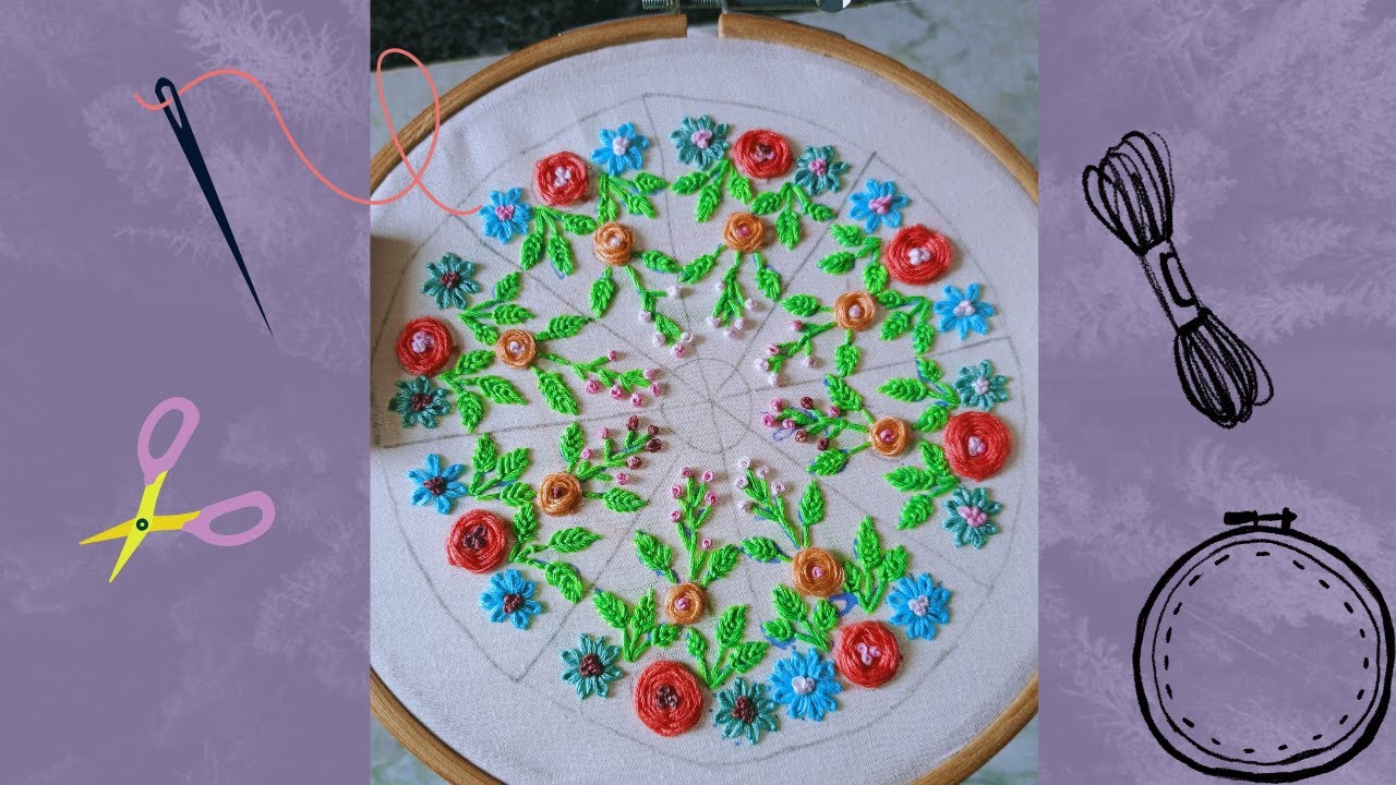 New style Embroidery design| Hoop design - YouTube