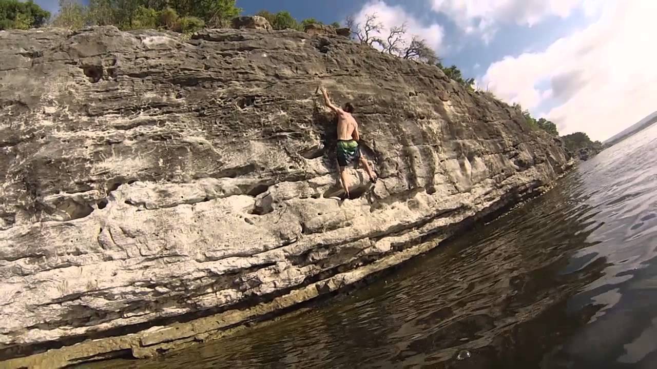 Deep-Water Soloing at Pace Bend Park near Austin, TX - YouTube