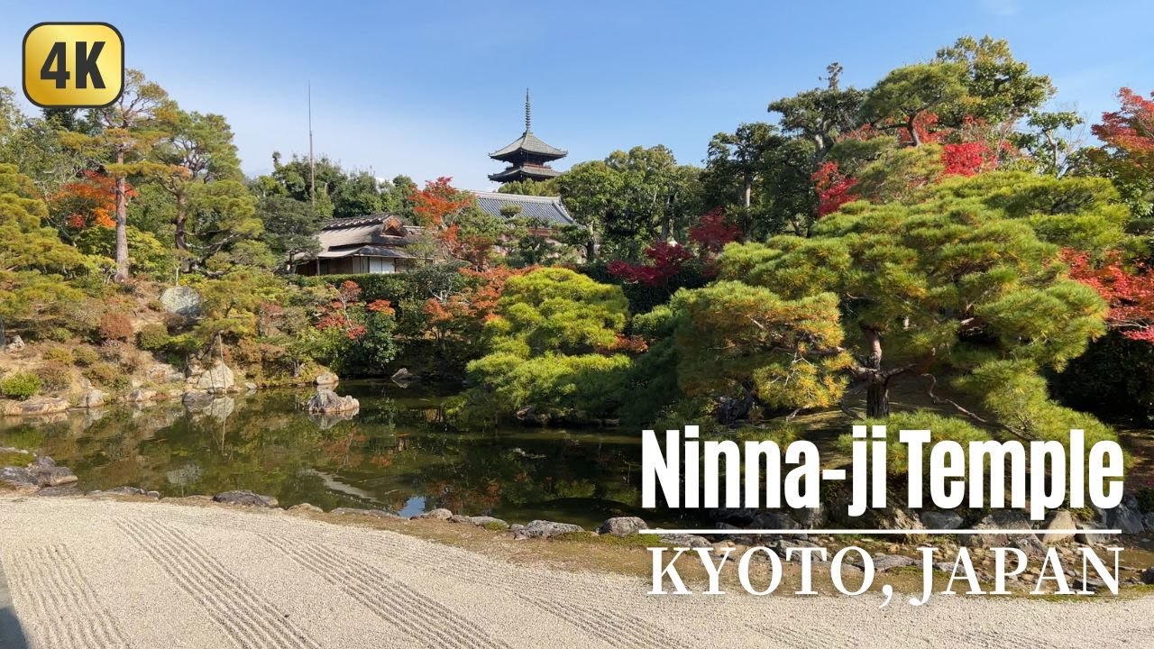 【4K】KYOTO temple walking tour / Kyoto, Japan “Ninna-ji Temple” 〈UNESCO ...